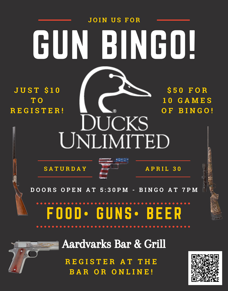 Ducks Unlimited Ducks Unlimited Aardvark s Bar And Grill Bingo 